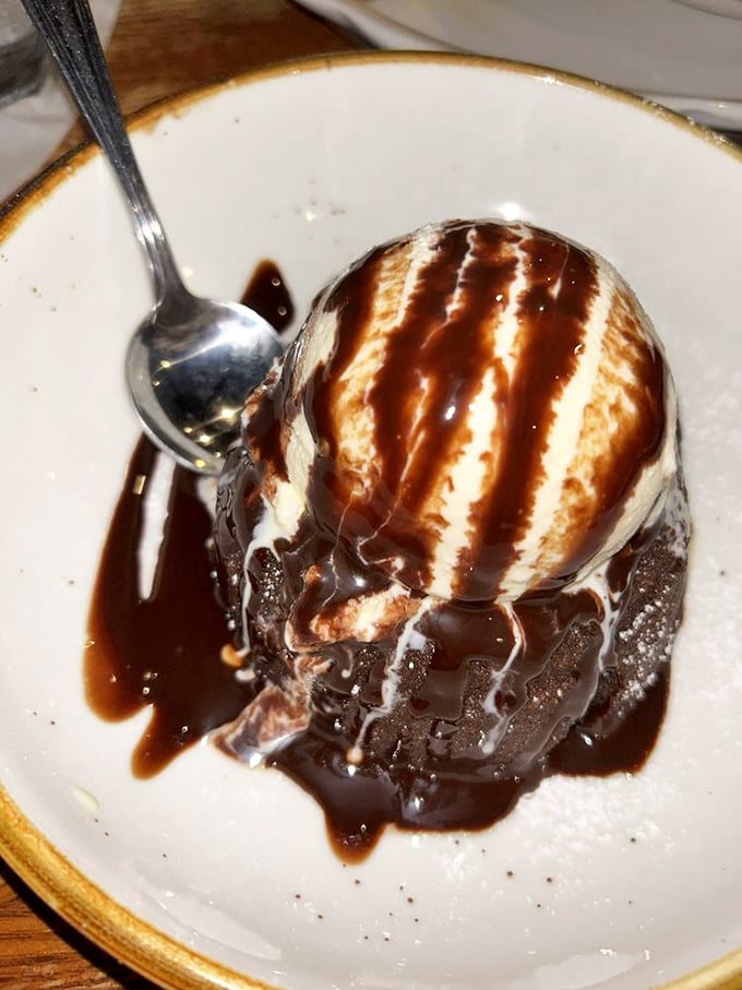 Chocolate lava cake with vanilla ice cream &ndash; where hot meets cold in a dessert drama more satisfying than any Netflix series.