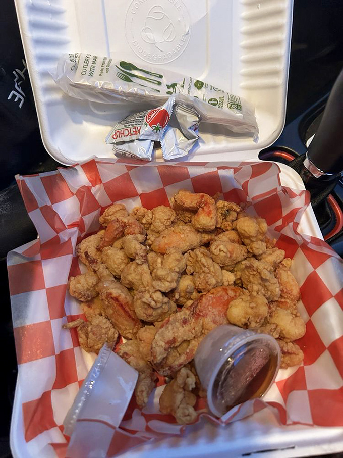Golden-fried lobster bites: proof that sometimes the best things in life come in small packages with dipping sauce on the side.