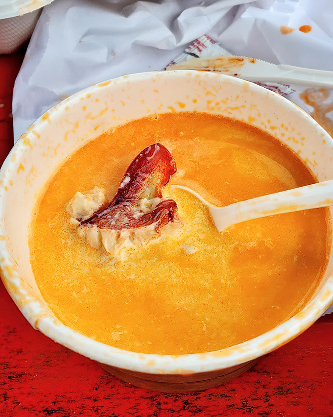 Lobster stew &ndash; liquid gold studded with treasures from the deep. The ocean distilled into one perfect bowl.