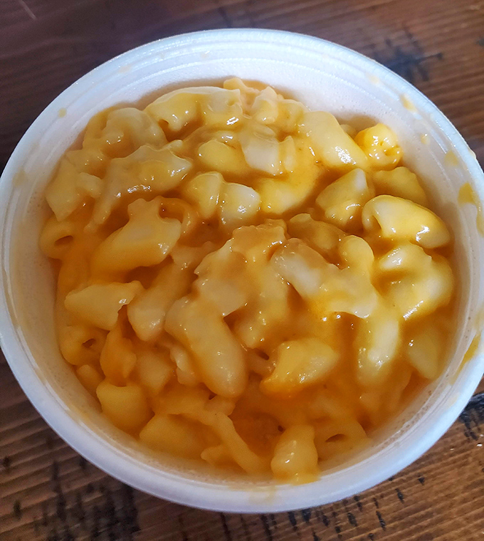 Mac and cheese that doesn't apologize for being exactly what it is&mdash;comfort in a cup, no fancy additions needed.