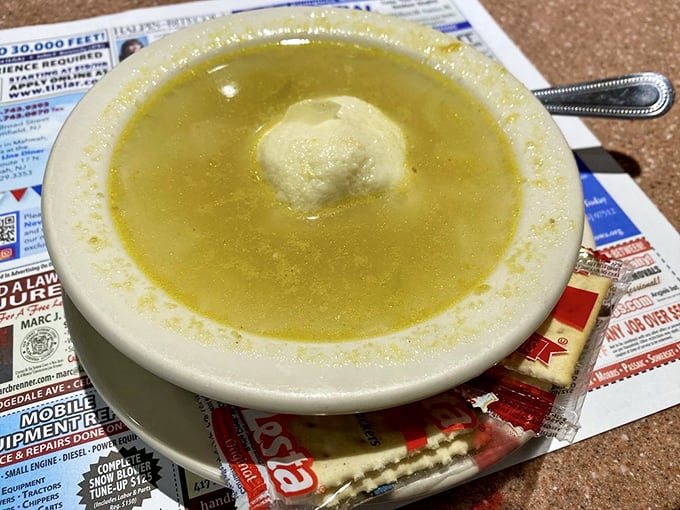 Matzo ball soup &ndash; the Jewish penicillin that cures everything from colds to existential crises. That golden broth is practically glowing with comfort.