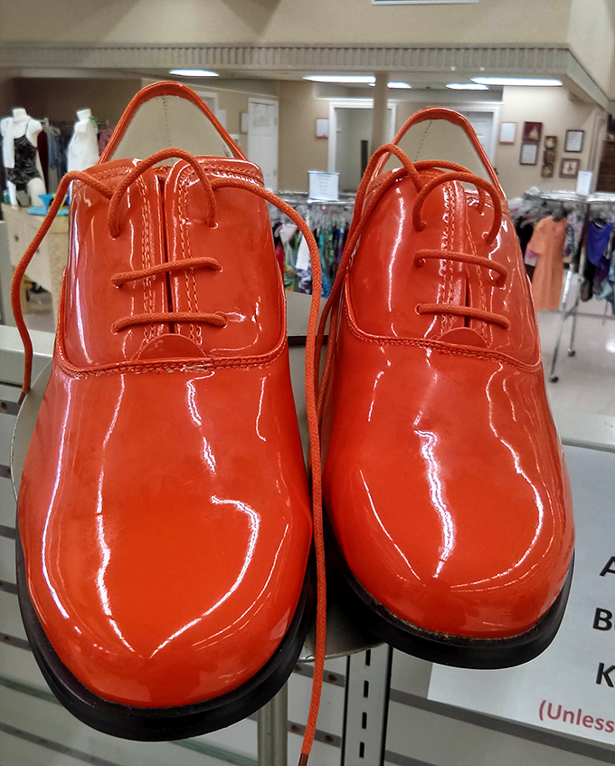 Fire-engine red dress shoes that scream "confidence"&mdash;perfect for anyone who believes life's too short for boring footwear.