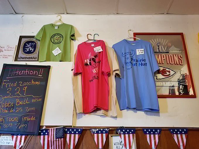 When a restaurant's T-shirts become local fashion statements, you know you've found a true institution. Prairie pride on full display.