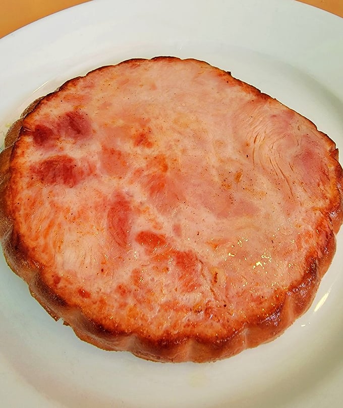 Ham steak so perfectly grilled it makes you wonder why you ever bothered with those paper-thin slices from the supermarket.