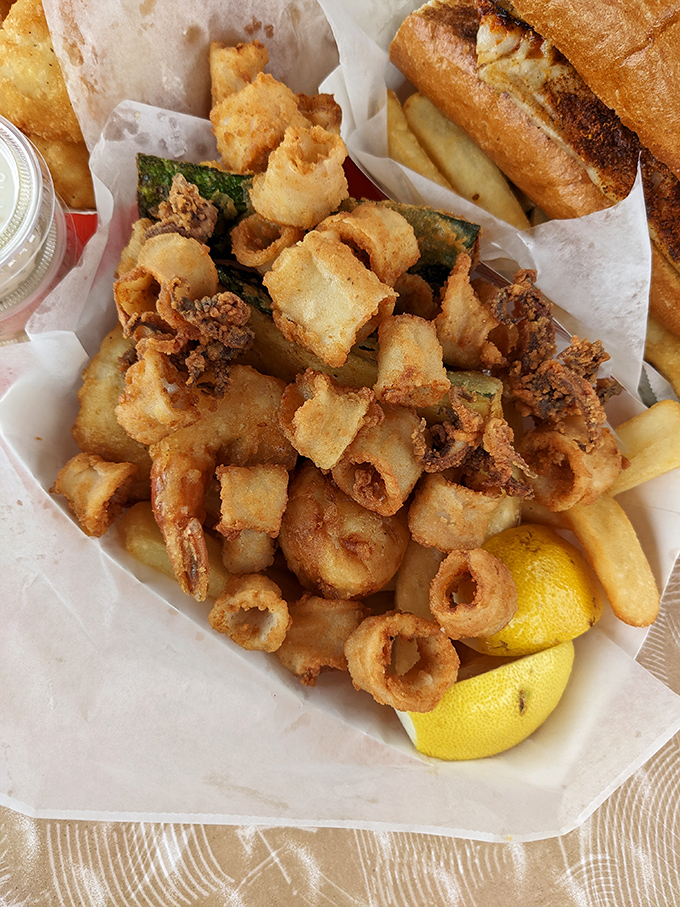 The Fishtrap Tempura platter&mdash;a crispy, golden treasure chest of seafood that makes sharing both necessary and slightly heartbreaking.