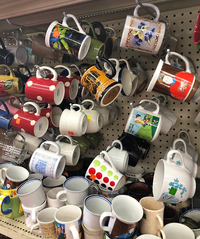 Mug collectors, shield your wallets. From polka dots to vacation souvenirs, each handle holds someone else's morning coffee memories.