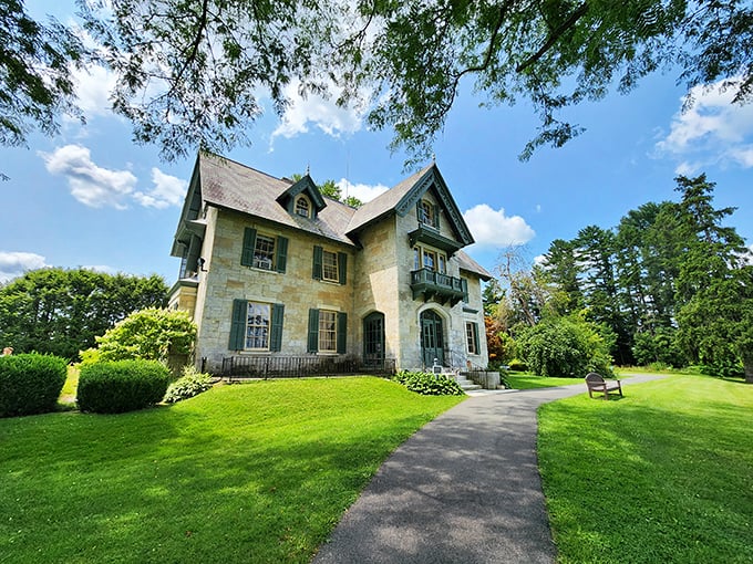 This elegant stone house represents the architectural treasures scattered throughout Stockbridge, each with stories etched in their foundations.