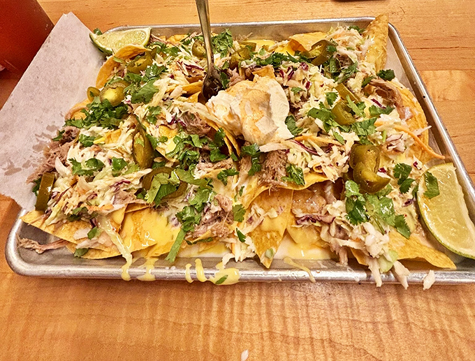 These aren't your hipster food truck nachos &ndash; this is a serious plate for serious appetites.