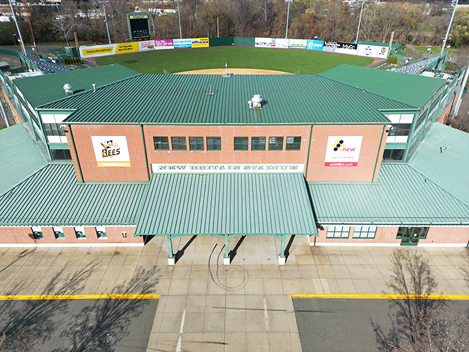 The New Britain Bees' stadium proves you don't need major league prices for the crack of the bat and smell of fresh-cut grass.
