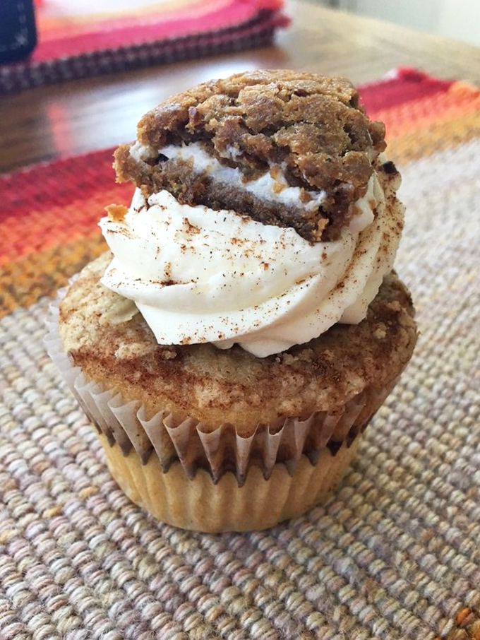 The oatmeal cream pie cupcake &ndash; where childhood nostalgia gets a sophisticated makeover without losing its playful soul.