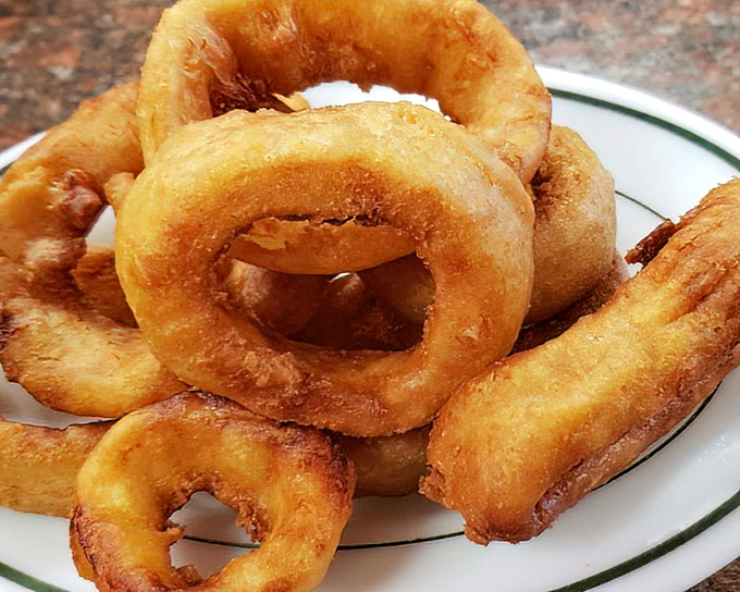 Onion rings with the structural integrity to stand up to any dipping sauce, yet tender enough to surrender at first bite.