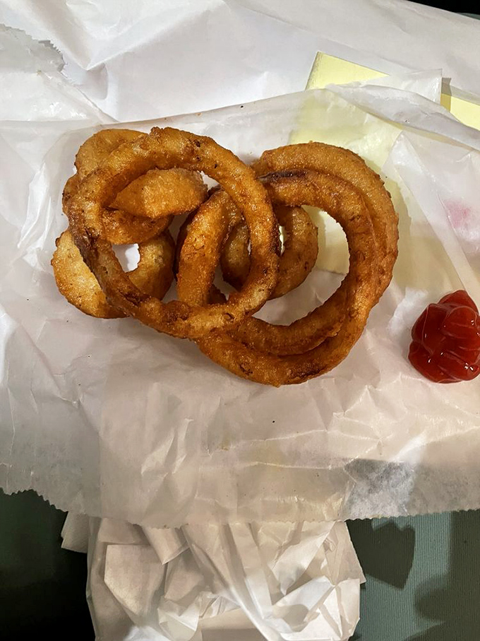 Golden onion rings that crunch like autumn leaves&mdash;except these leaves make you happier than any pile you've jumped into.