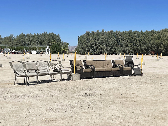 The desert's natural amphitheater&mdash;where lawn chairs and sofas create the world's most comfortable movie theater.
