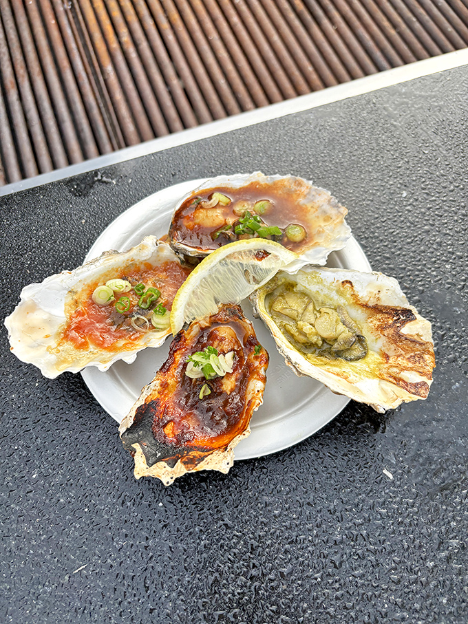 Oysters with a BBQ twist? In wine country? It's culinary rebellion, and I'm here for every briny, smoky bite.