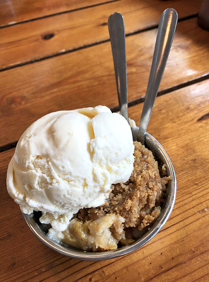 Peach cobbler and ice cream &ndash; the dynamic duo that makes dental work worth every penny.