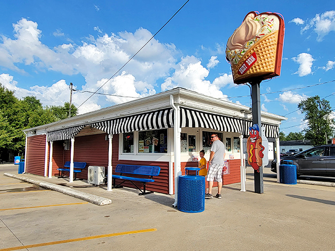 The iconic Dairy Barn serves up summer memories in cone form&mdash;calories don't count when they're consumed with this much joy.
