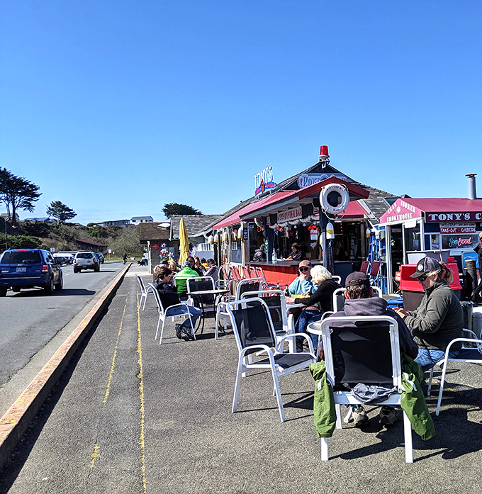 At Tony's Crab Shack, the outdoor dining experience comes with a side of coastal authenticity and seafood that was swimming hours earlier.