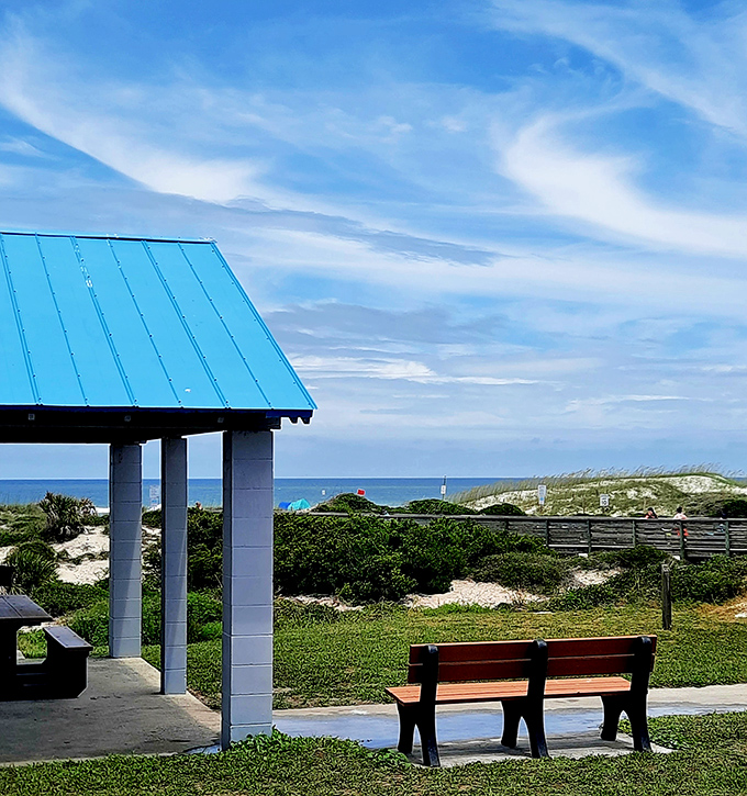 At Peters Point Beachfront Park, even the park benches have ocean views better than most resort hotels. Talk about prime real estate!