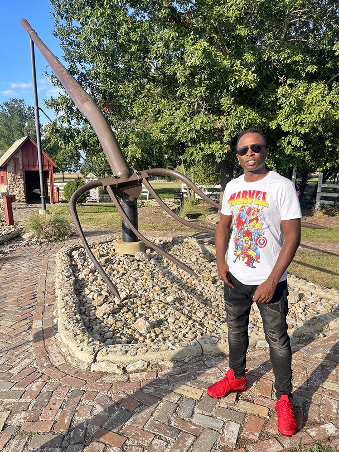 Every visitor seems compelled to strike a pose&mdash;this supersized farm implement has become the ultimate Midwestern selfie backdrop.