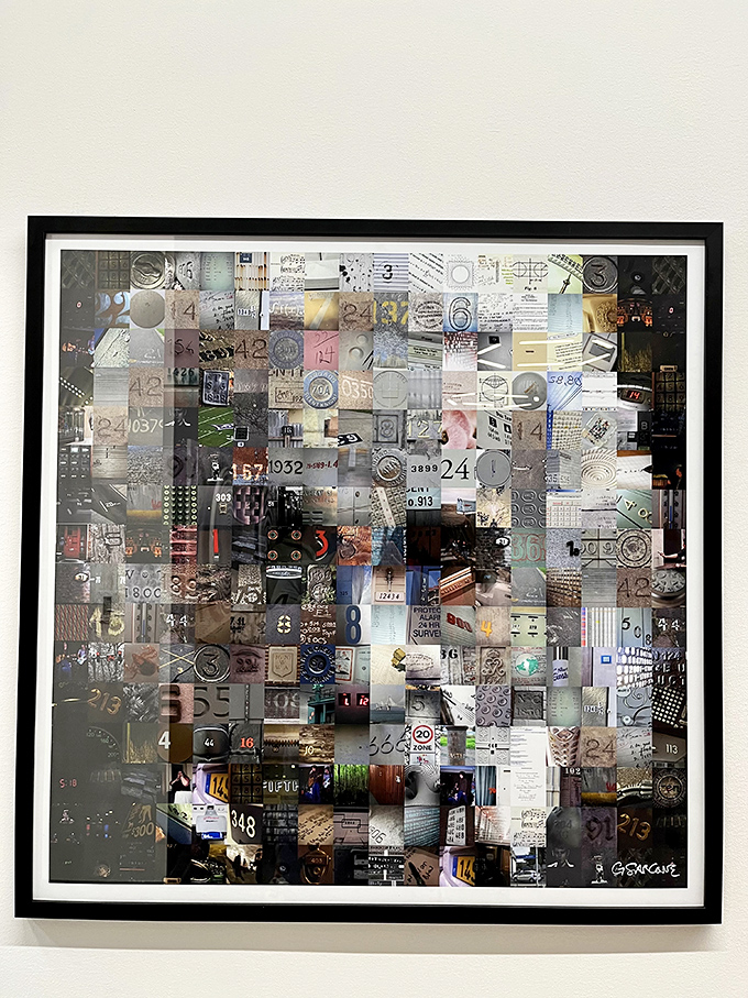 Numbers and images collide in this mesmerizing photomosaic. Step back to see the bigger picture or lean in to discover hundreds of hidden details.