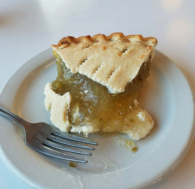 Homemade pie with a flaky crust that shatters just right &ndash; the kind grandmothers everywhere would approve of with a knowing nod.