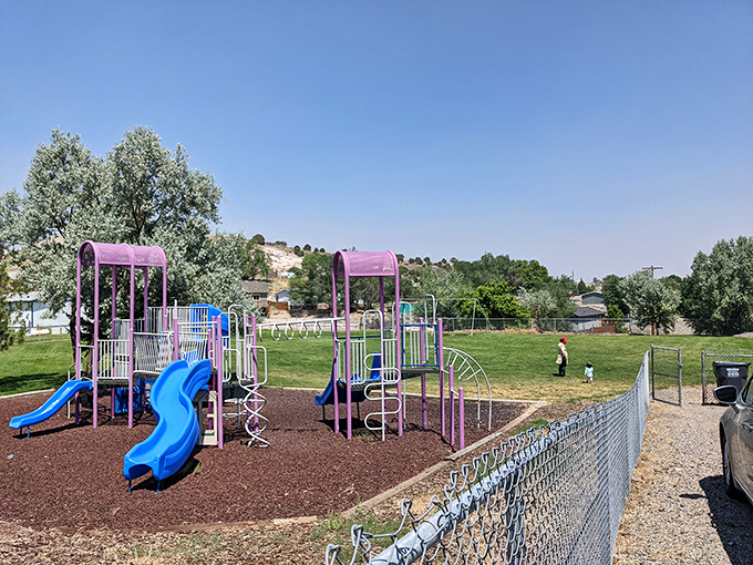 Colorful playground equipment brings youthful energy to this quiet town, proving Eureka caters to adventurers of all ages.