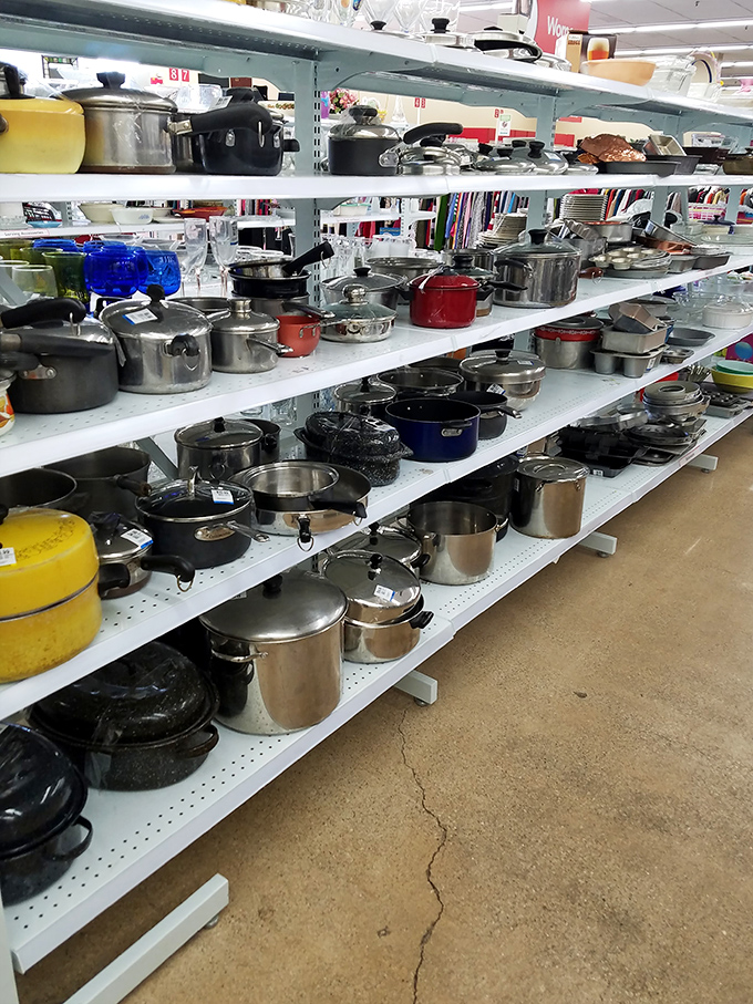 Pots and pans with more cooking experience than most celebrity chefs. Each dent and scratch tells the story of family recipes and holiday feasts.