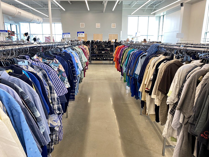 Organization that Marie Kondo would approve of! These clearly marked sections make hunting for your next wardrobe refresh surprisingly efficient and delightfully satisfying.