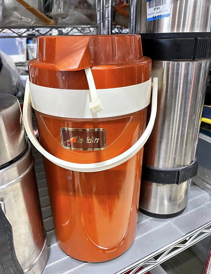 The classic orange thermos jug—companion to countless Little League games and family picnics—ready for its next outdoor adventure.