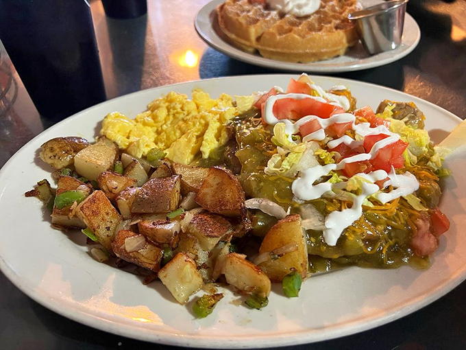 Breakfast with attitude. Those potatoes didn't come to play&mdash;they came to be the supporting actor that steals the show.