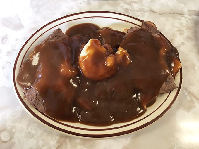 When gravy cascades over roast beef like this, you don't just eat lunch&mdash;you experience a moment of pure, unadulterated American culinary bliss.