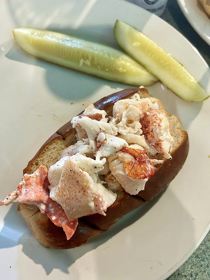 The lobster roll that launched a thousand road trips. Simple, unadorned, and absolutely stuffed with sweet meat.