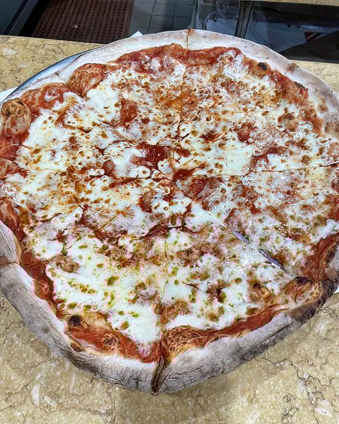 This round pie emerges from the oven with the confidence of something that knows exactly how good it is.