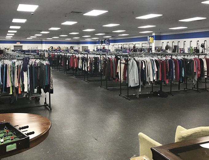 Furniture finds and clothing conquests await. That foosball table might be the conversation piece your living room never knew it needed.