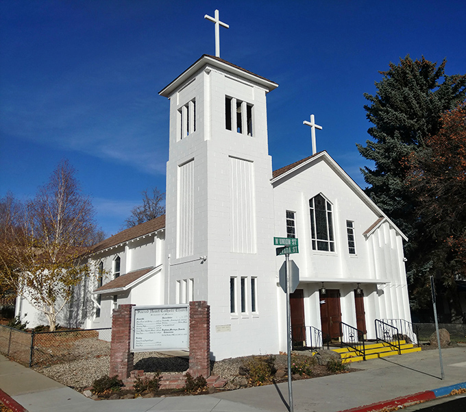 Sacred Heart Catholic Church reaches skyward with architecture that makes even non-believers appreciate good design.