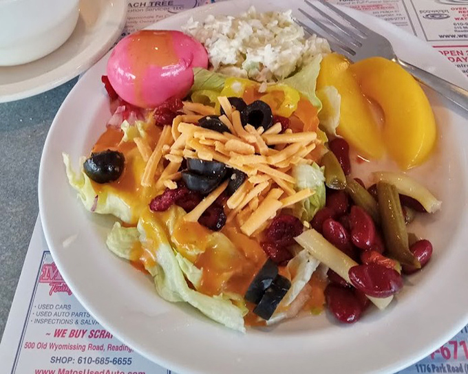 A salad that doesn't apologize for being colorful &ndash; cheese, beans, and veggies creating a carnival of flavors and textures.