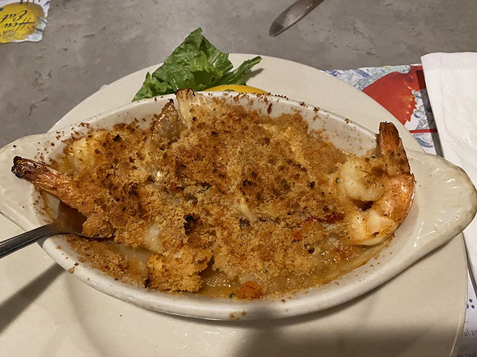 This seafood casserole isn't just dinner&mdash;it's a warm hug from the Atlantic, with golden breadcrumbs tucking in treasures from the deep.