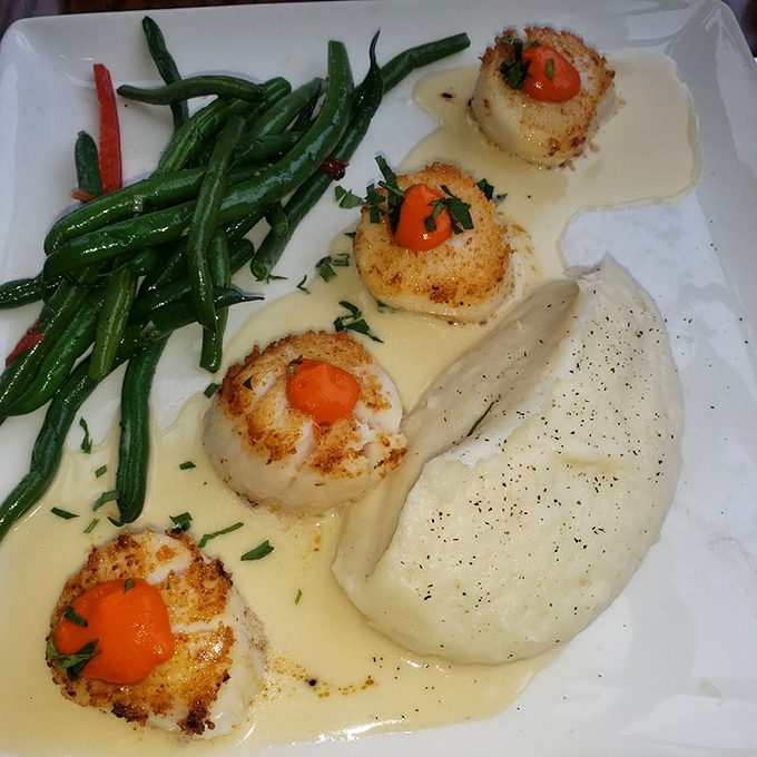 These scallops aren't just seared&mdash;they're caramelized to perfection, like ocean-dwelling marshmallows for grown-ups with good taste.