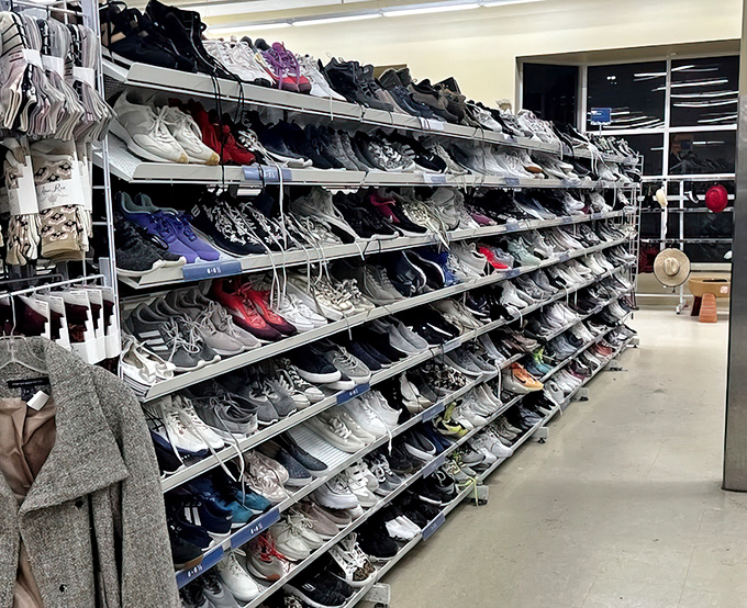 Shoe nirvana stretches before you&mdash;barely-worn sneakers, practical boots, and the occasional "what were they thinking?" fashion experiment.