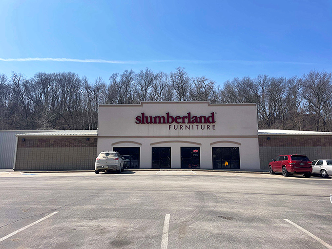 Even furniture shopping feels friendlier when there's ample parking and no crowds fighting over the same couch.