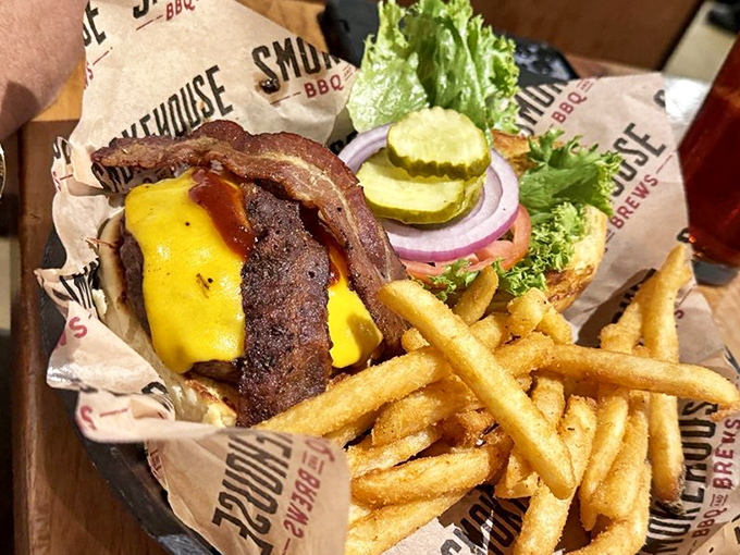 The burger that launched a thousand road trips &ndash; crowned with melted cheese and bacon that should have its own Instagram account.