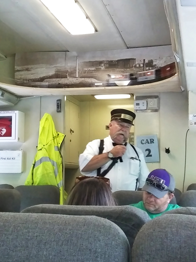 The conductor shares stories and local lore, making every journey feel like a personal guided tour.