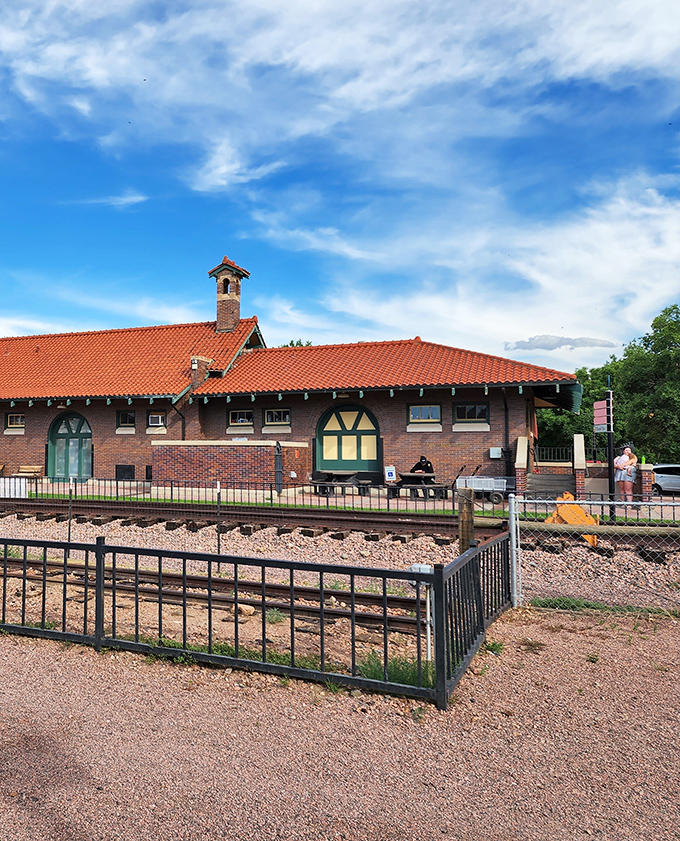 The station's brick façade and arched windows harken back to a time when train stations were the community's grand entrance to the wider world.
