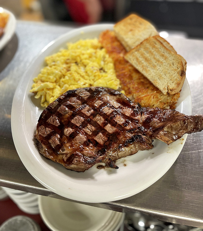 Steak and eggs done right &ndash; char marks included, no fancy foam or microgreens necessary.