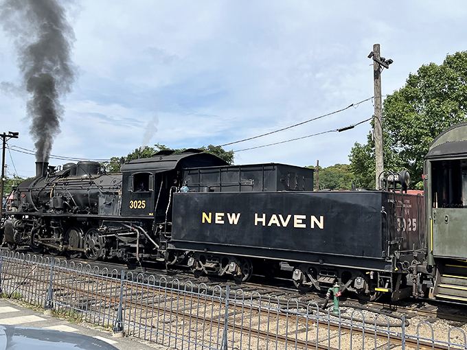The New Haven locomotive&mdash;2,000 horsepower of pure American industrial might. That's not smoke; it's the breath of history coming to life.