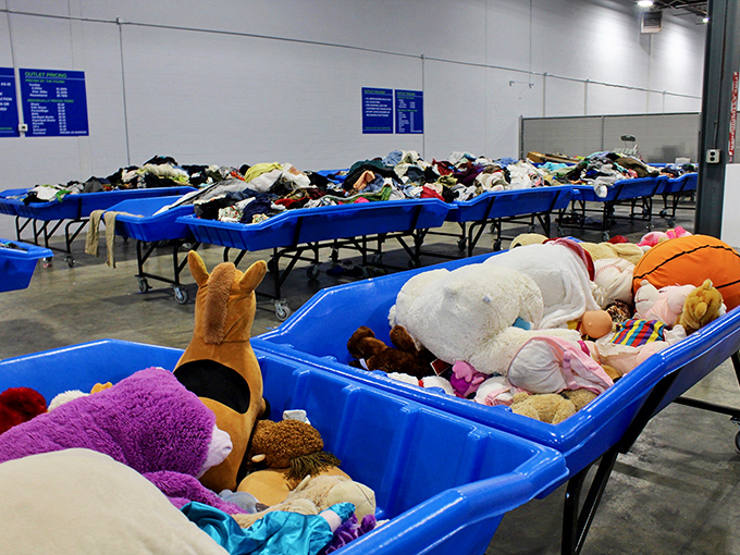 Stuffed animal adoption center extraordinaire. These plush companions wait patiently for new homes at prices that won't break the bank.