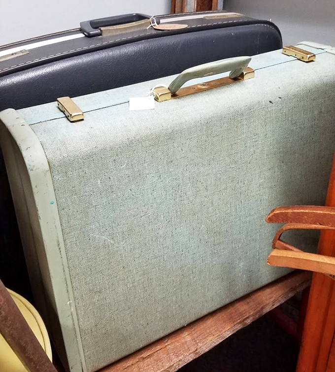 These vintage suitcases tell stories of honeymoons and business trips long before rolling luggage and baggage fees crushed our traveling spirits.