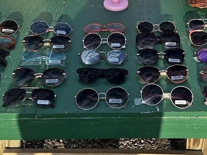 Sunglasses galore&mdash;because everyone deserves to look mysterious while bargain hunting. Instant cool for under $10.