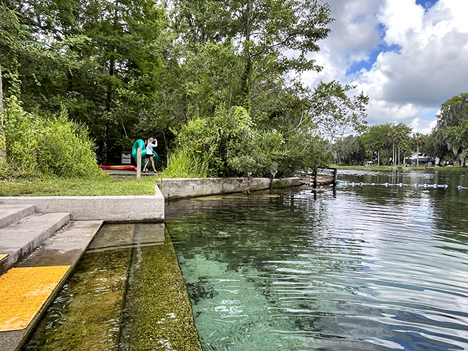 Steps leading into waters so inviting they practically whisper your name &ndash; "Come on in, the prehistoric aquifer is fine!"