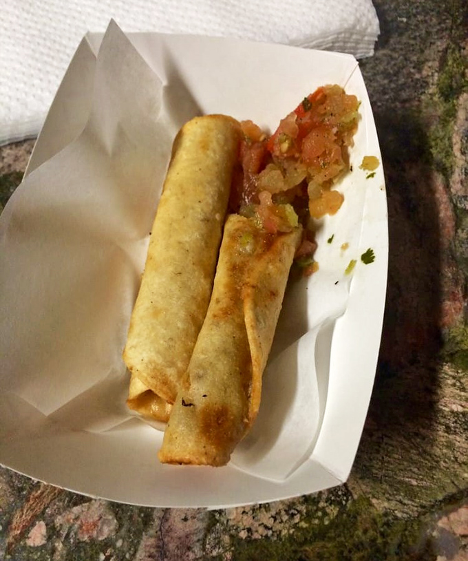 These taquitos aren't just rolled, they're a master class in crispiness with a side of salsa that deserves its own fan club.